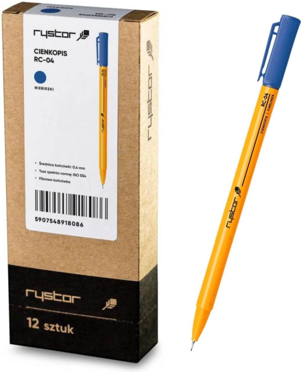 Rystor Cienkopis Rc-04 Niebieski Opakowanie 12szt. (TH0148) - Ceny i ...