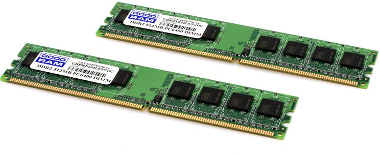 GoodRAM 1GB DDR2 KIT PC2-6400 (800MHz) 2x512M (GR800D264L5/1GDC ...