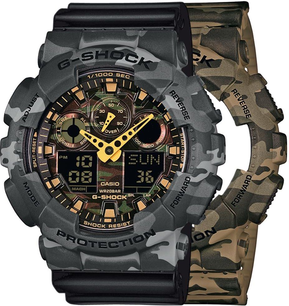Casio G-SHOCK SET GA-100CM-5AER + BEZEL 10507071 + PASEK 10347688 ...