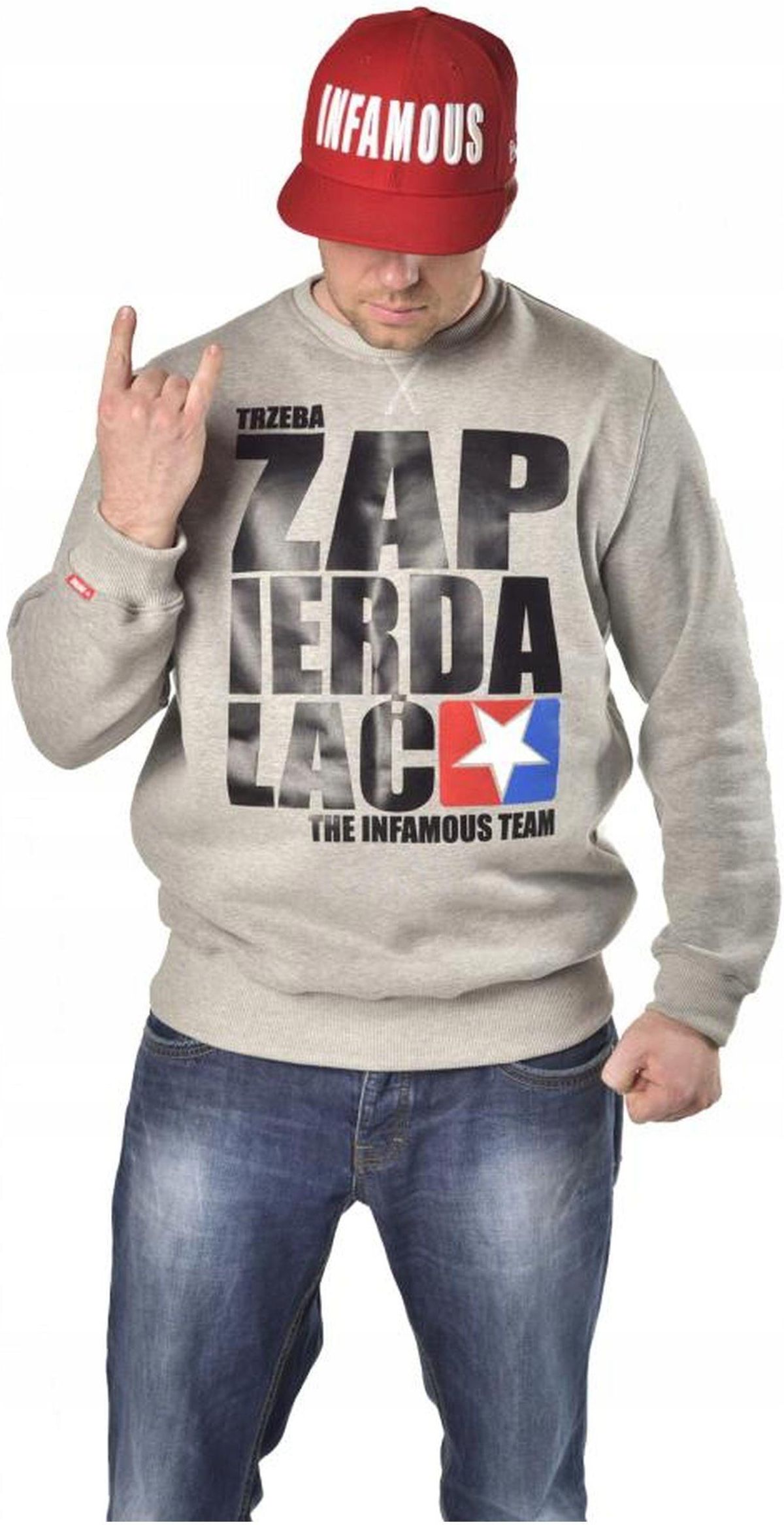 Odzież motocyklowa The Infamous Team Bluza Crewneck Trzeba Zapier ...