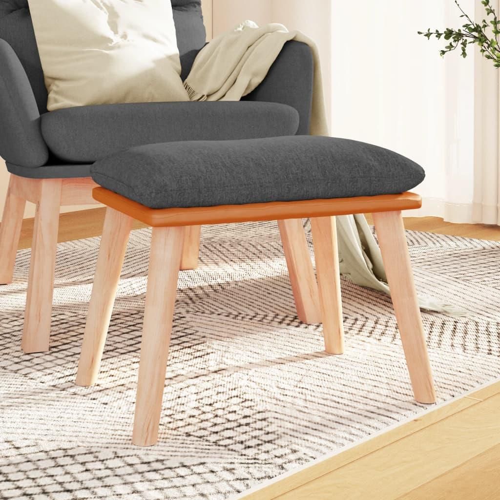 VidaXL Podnóżek Ciemnoszary 45X29 5X39 Cm Tkanina I Sztuczna Skóra ...