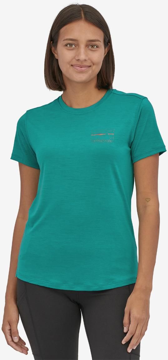 Patagonia Koszulka Damska W S Cap Cool Merino Graphic Shirt 73 Skyline: Borealis Green ...