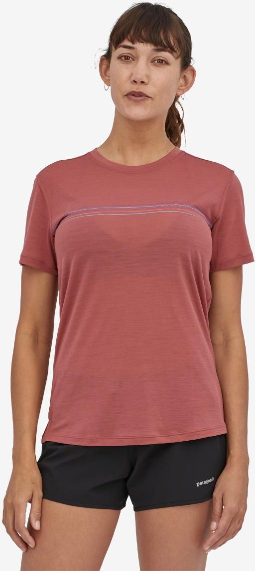Patagonia Koszulka Damska W S Cap Cool Merino Graphic Shirt Fitz Roy Fader: Rosehip 194187815769 ...