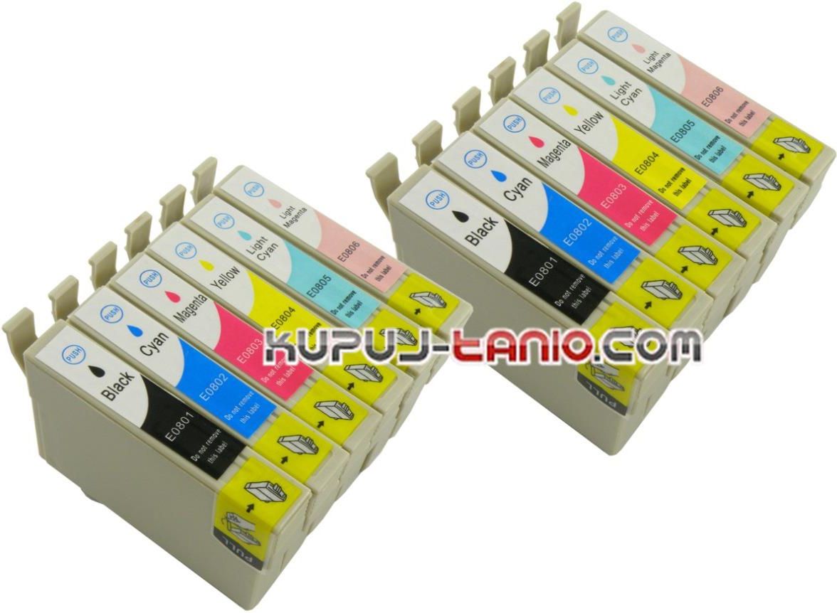 Tusz T0807 tusze do Epson (12 szt., BT) tusze Epson R360, Epson RX560 ...