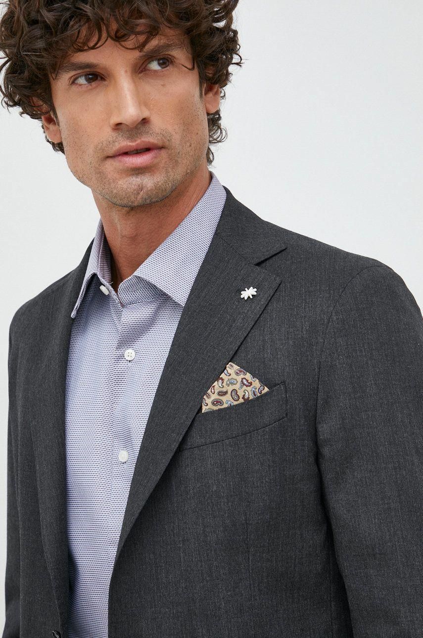 Manuel Ritz garnitur wełniany kolor szary gładka - Ceny i opinie - Ceneo.pl