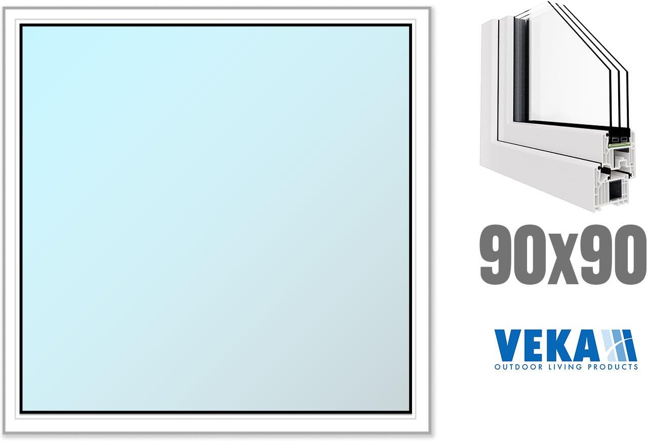 Okno PCV 90x90 Fix w ramie , Softline 82 - Opinie i ceny na Ceneo.pl