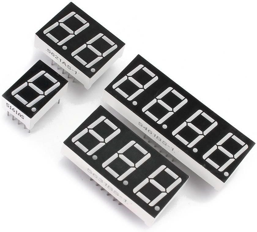 Wyświetlacz LED 7-seg. 3 cyfry – czerwony, wspólna Katoda 0.8 cala ...