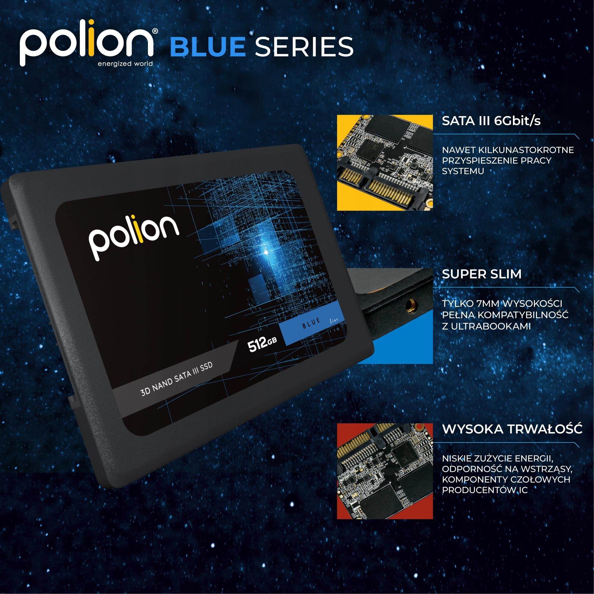 Dysk SSD Polion SSD 512GB 2,5 SATA3 (PLND002) - Opinie i ceny na Ceneo.pl