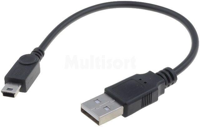 Kabel USB 2.0 USB A wtyk - USB B mini wtyk 0,15m czarny - Opinie i ceny ...