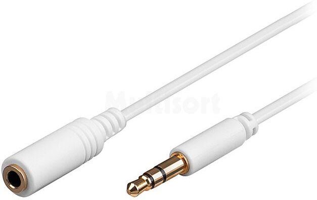 Kabel 5m Jack 3,5mm 3pin gniazdo - Jack 3,5mm 3pin wtyk biały - Opinie ...