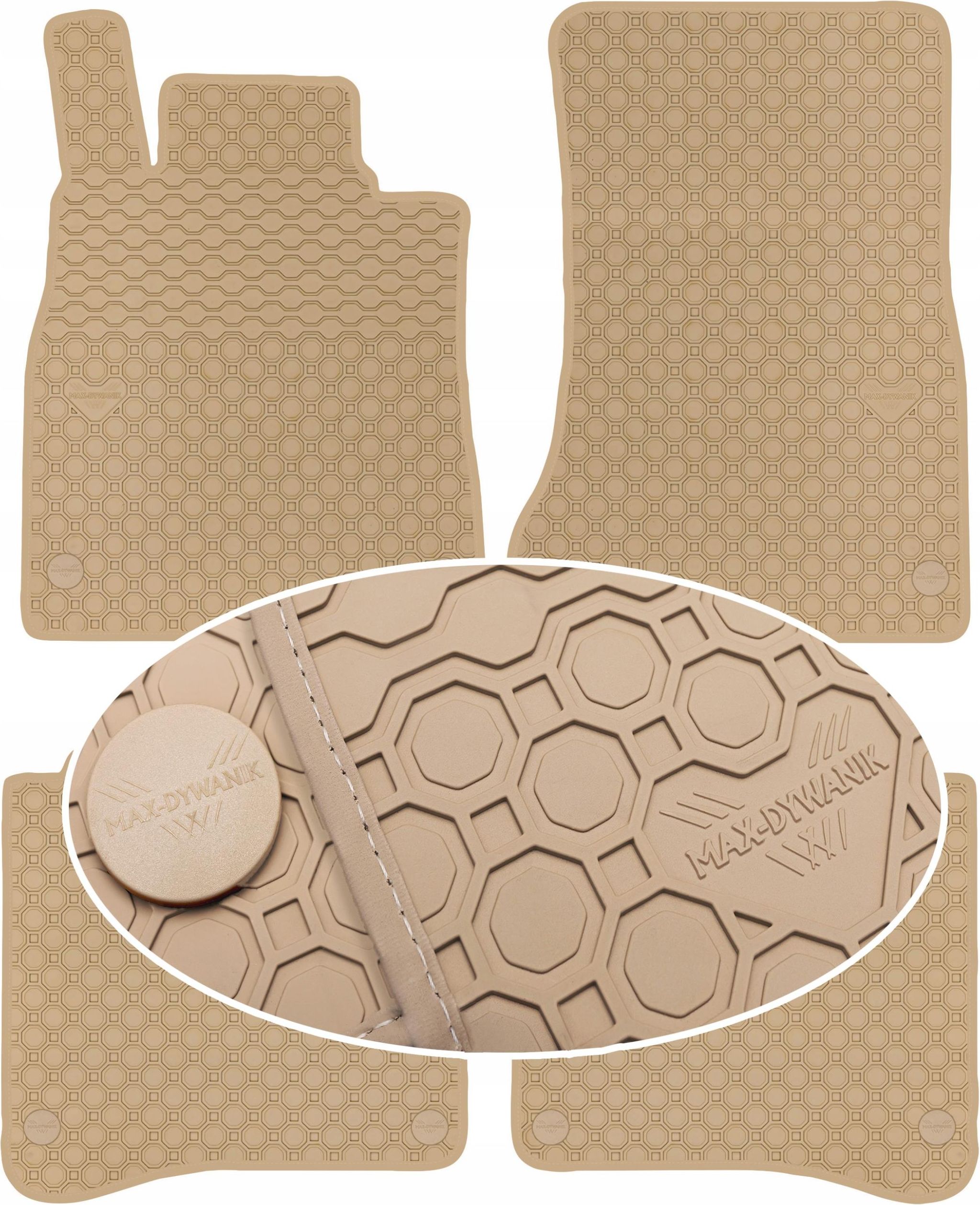 Dywanik samochodowy Max-Dywanik S-Klasa W222 4Matic 13-20 Beżowe ...