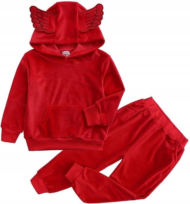Baby Girls Velvet Hooded Clothing Set 120Cm - Ceny i opinie - Ceneo.pl