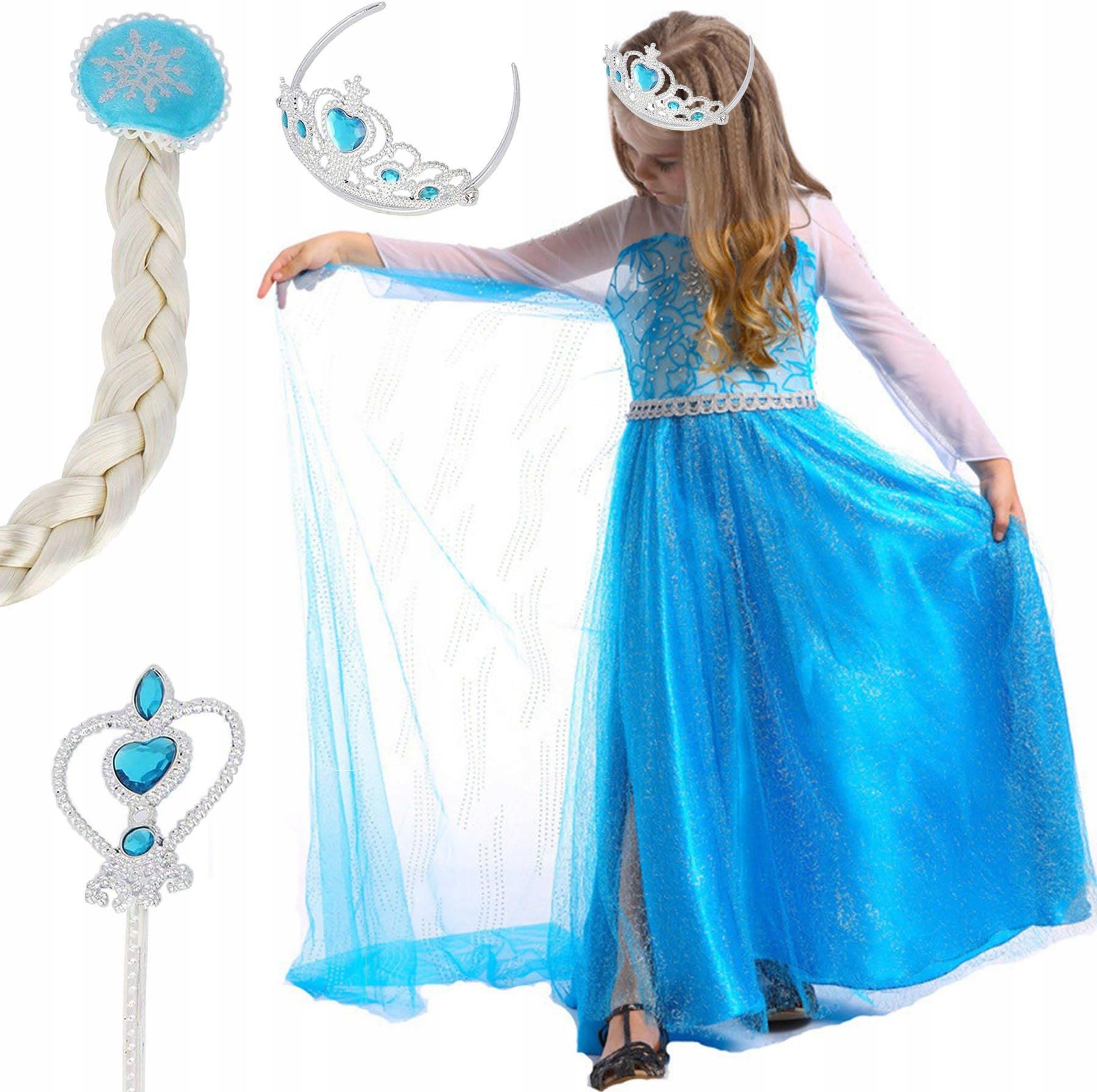 Toys Zestaw Strój Kostium Elsa Sukienia Dodatki Frozen - Ceny i opinie ...
