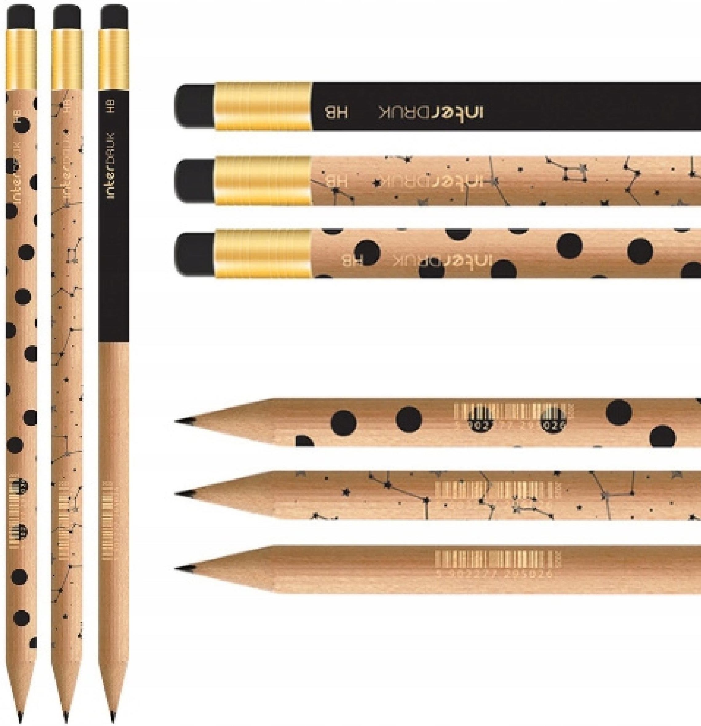 Interdruk Inter Ołówek Drewniany Z Gumką Zestaw 6Szt - Ceny i opinie ...
