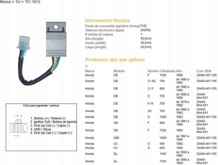 Dze Moduł Zapłonu Cdi Honda Cb 650/750/900/1100F 1613-01 - opinie i ...