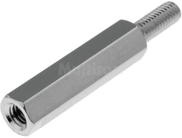 Tulej Dremec Tulejka Dystansowa Gwintowana 20mm Gwint Wew M3 Zew Mosiądz Obdtdmm3X20Dr213 ...