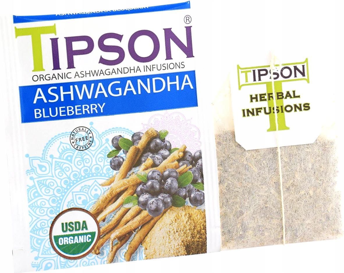Herbata Tipson Ashwagandha Blueberry 100x1,2g - Ceny i opinie - Ceneo.pl