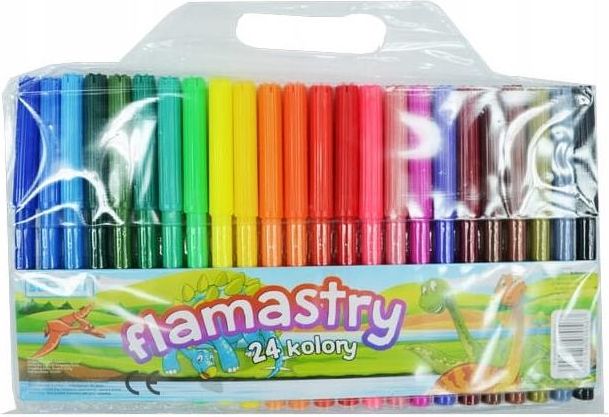 Schemat Flamastry Łatwospieralne Mazaki 24 Kol. - Ceny i opinie - Ceneo.pl