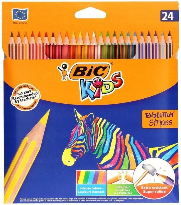 Bic 9133 Kredki Ołówkowe Kids Evolution Stripes 24 - Ceny i opinie - Ceneo.pl