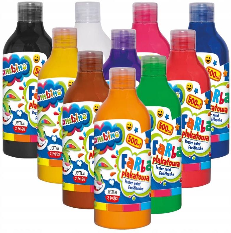 Bambino Farby Plakatowe W Butelce 500Ml 10 Koloró - Ceny i opinie ...