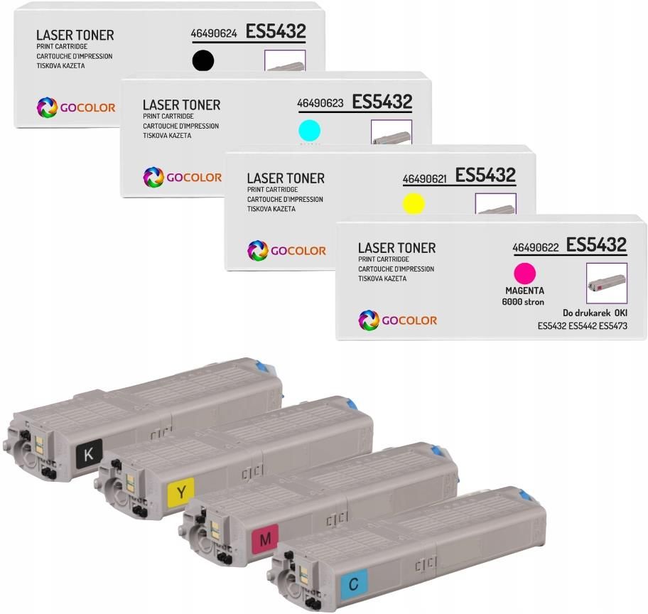 4 X toner do Oki ES5432 ES5463 ES5442 ES5473 Cmyk - Opinie i ceny na ...
