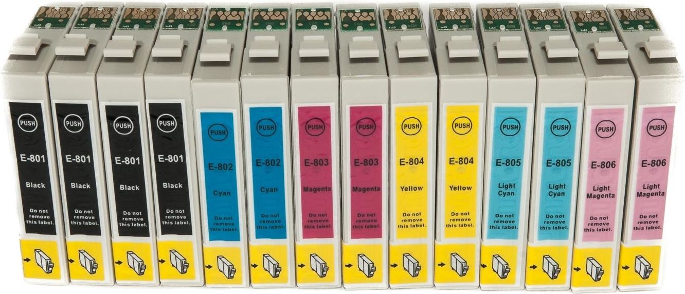 Tusz 14x Tusze Do T0801 P50 PX650 PX720WD PX700W PX710W do drukarki ...