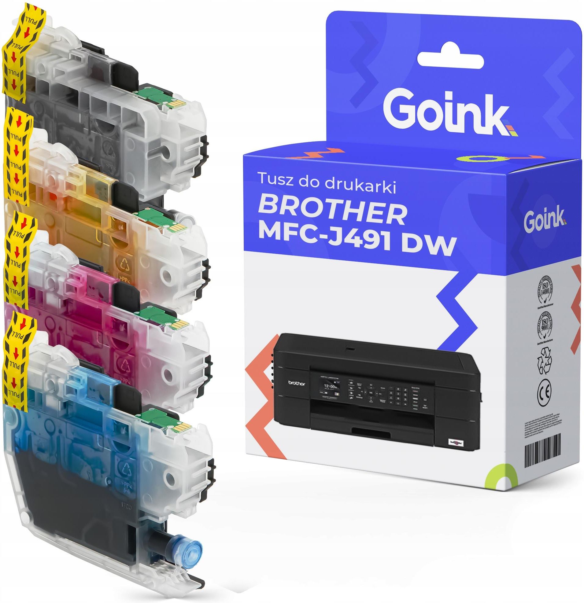 Tusz 4x Tusz do Brother MFC-J491 Dw Cmyk LC3213 do drukarki - Opinie i ...