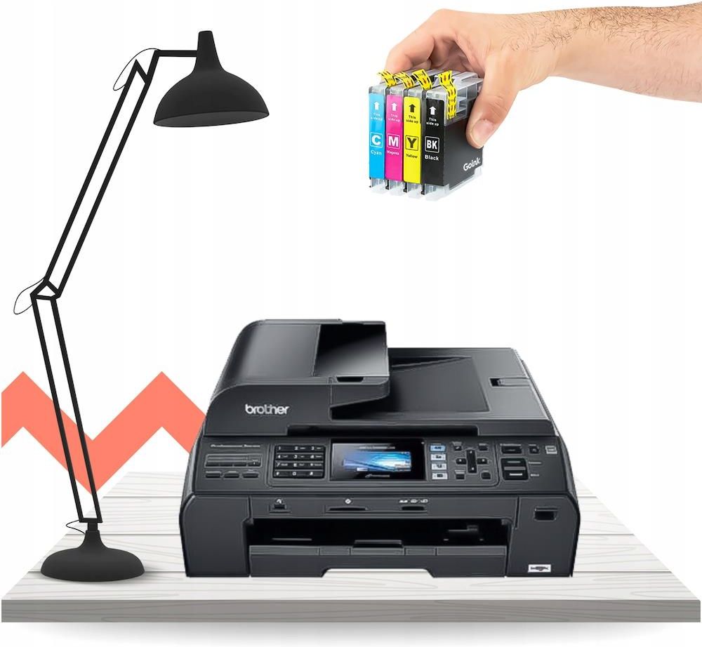 Tusz 4x Tusz do Brother MFC-5895 Cw Cmyk LC1100 do drukarki - Opinie i ...