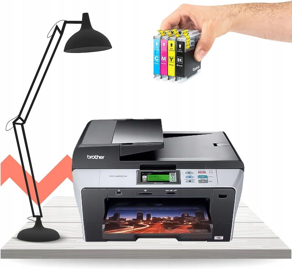 Tusz 4x Tusz do Brother DCP-6690 Cw Cmyk LC1100 do drukarki - Opinie i ...