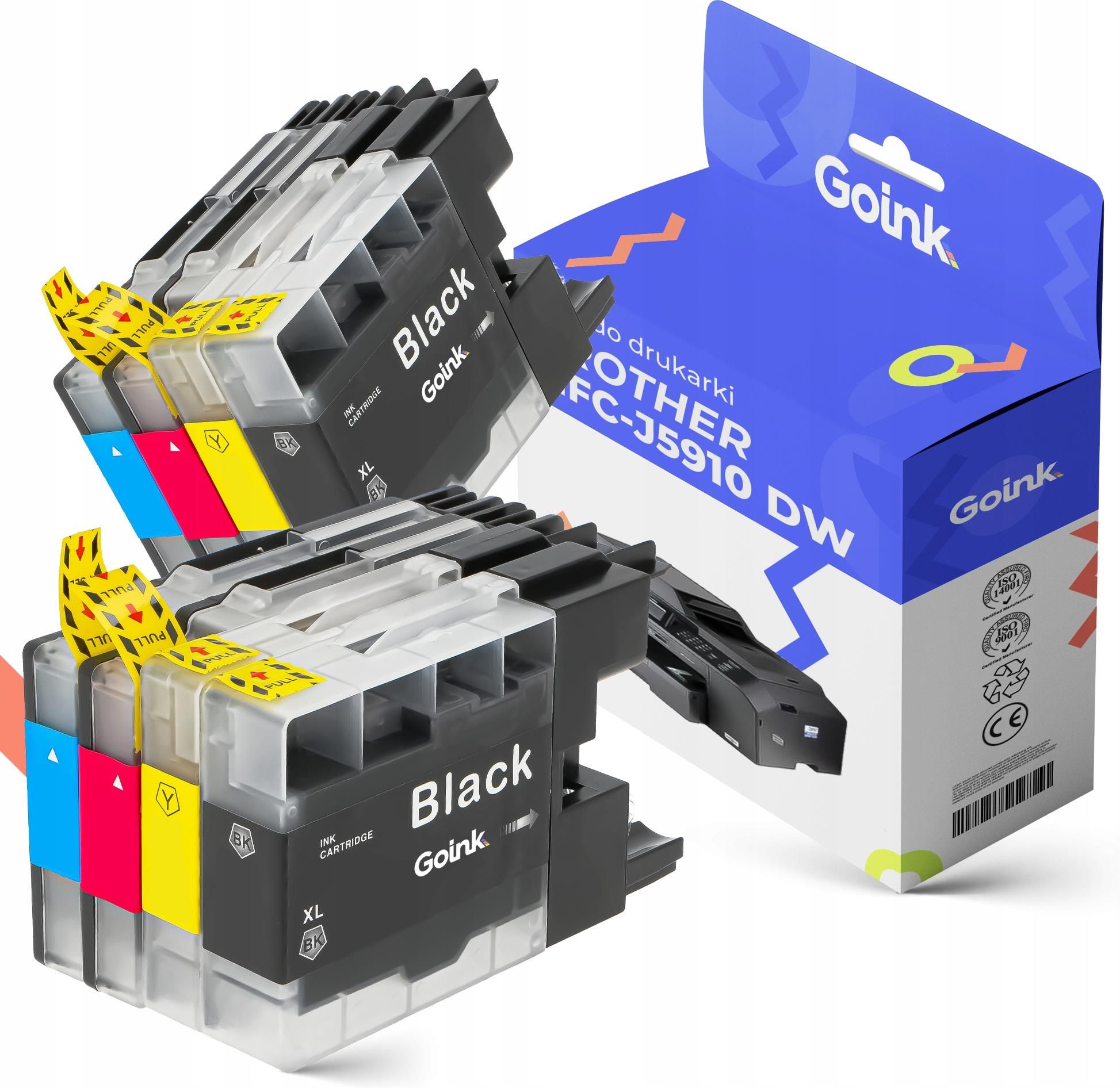 Tusz 8x Tusz do Brother MFC-J5910 Dw Cmyk LC1220 do drukarki - Opinie i ...