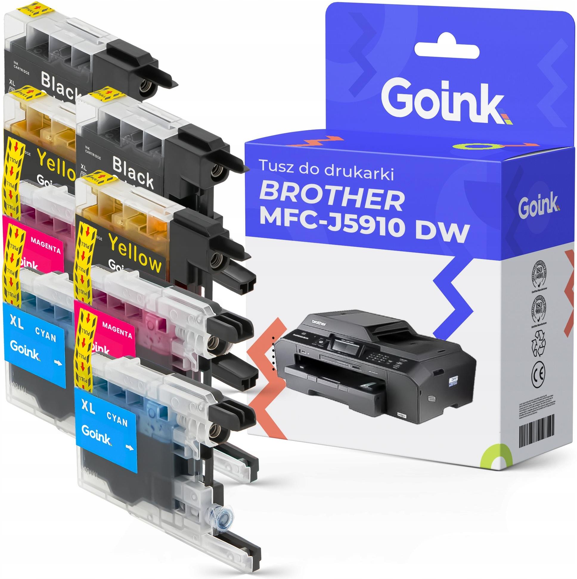 Tusz 8x Tusz do Brother MFC-J5910 Dw Cmyk LC1220 do drukarki - Opinie i ...