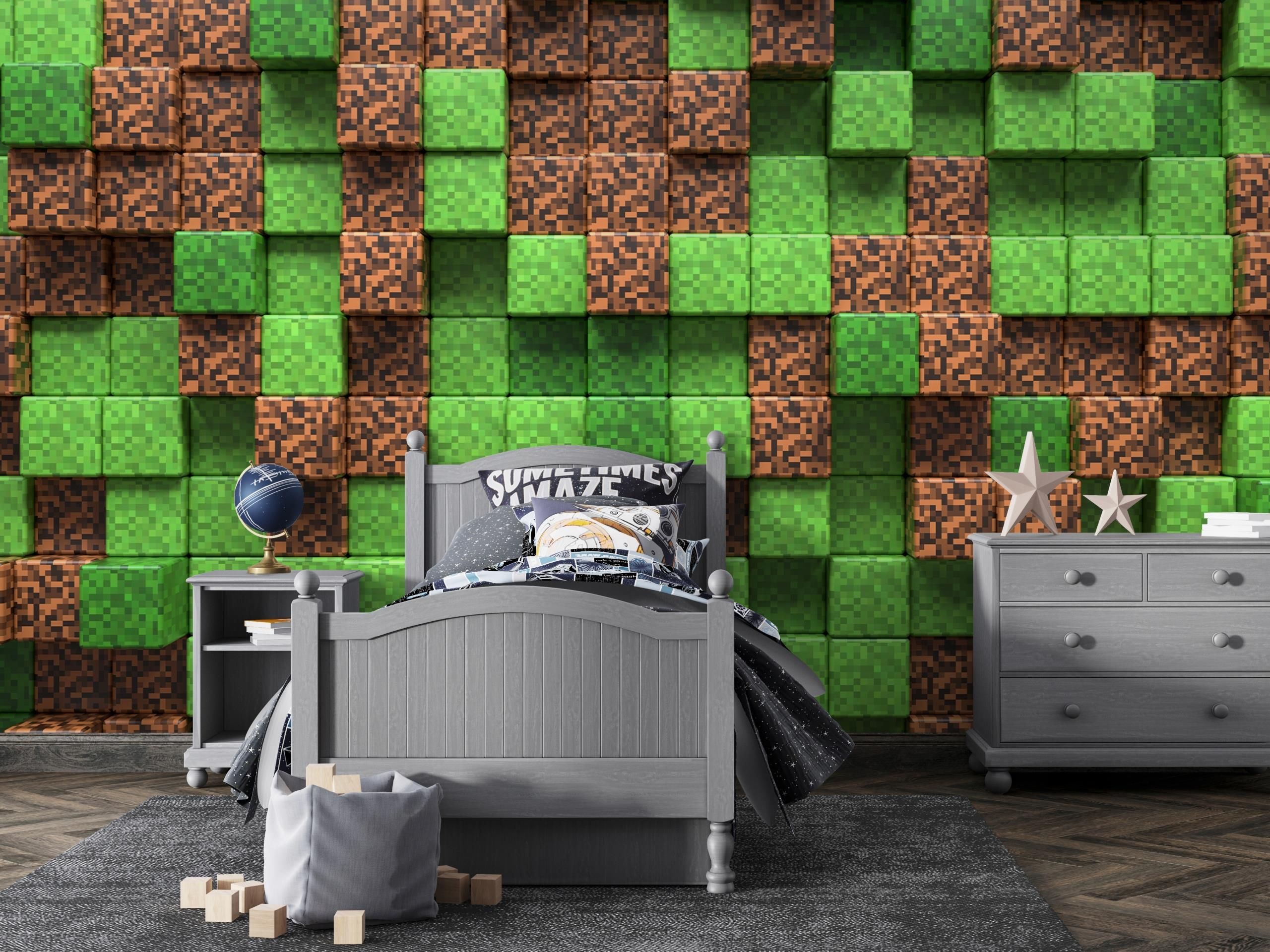 Wytwory Fototapeta Minecraft 3D Wz4 370x255 - Opinie i ceny na Ceneo.pl