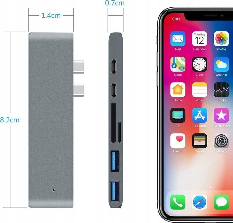 Adapter 7w1 Hub Usb-c Hdmi 4K Sd Macbook Pro / Air - Opinie i ceny na Ceneo.pl