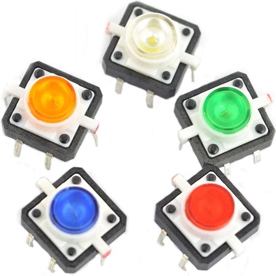 Tact Switch 12x12, 7mm Tht 6pin - czerwone - Opinie i ceny na Ceneo.pl