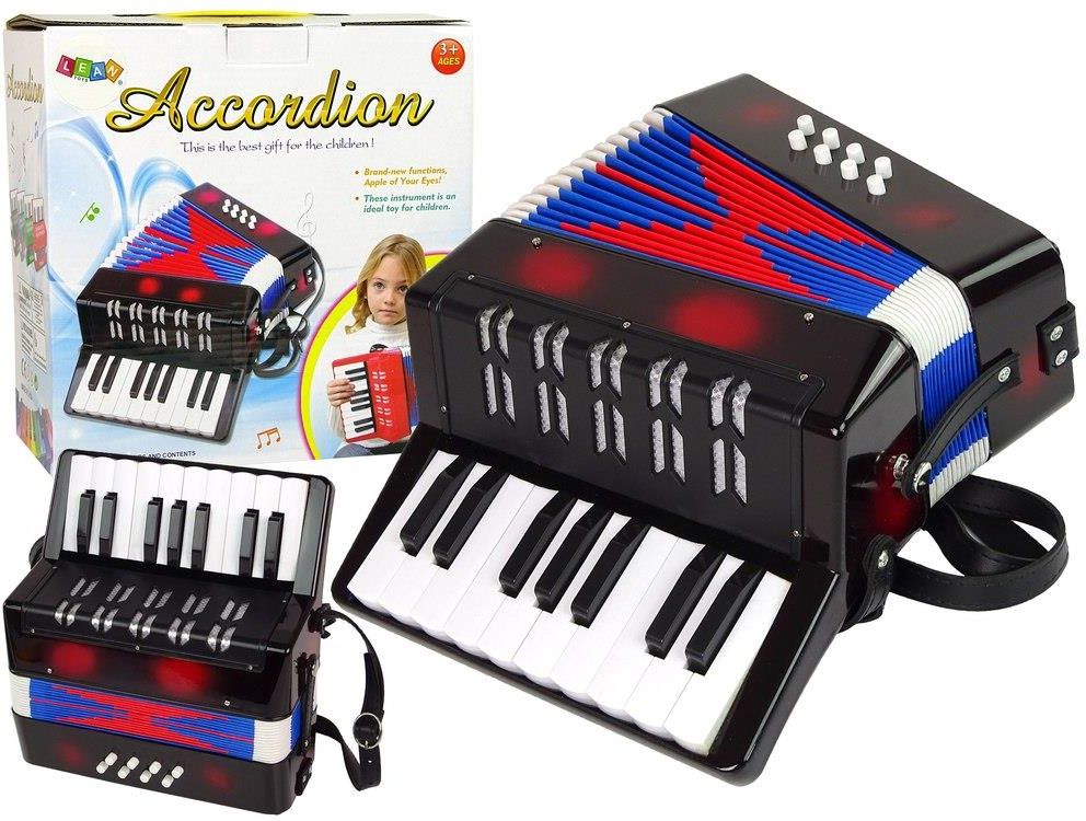 Leantoys Akordeon Instrument Muzyczny Dla Dzieci Muzyka Czarny - Ceny i ...