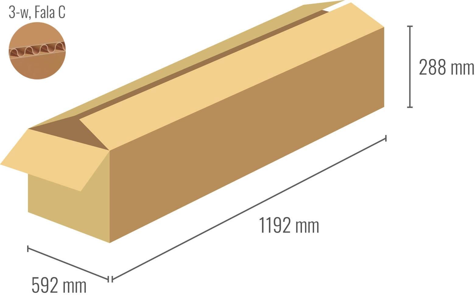 Cartonbox Pudełko Kartonowe 1192X592X288 Klapowe Fefco 201 - Ceny i ...