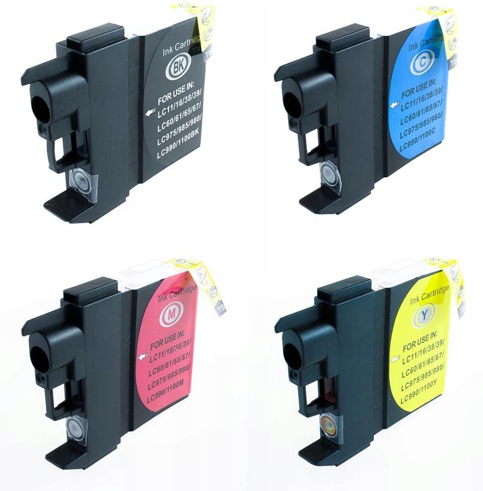 Tusz PDZ BROTHER LC-980 KOMPLET 4SZT DCP-195C 385C MFC-250C do drukarki ...