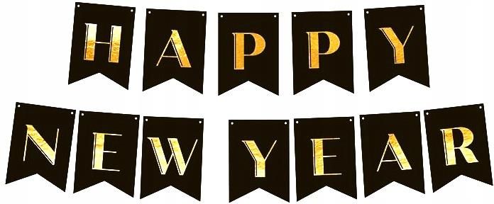 Duży Baner Girlanda Napis Happy New Year Taśma - Ceny i opinie - Ceneo.pl