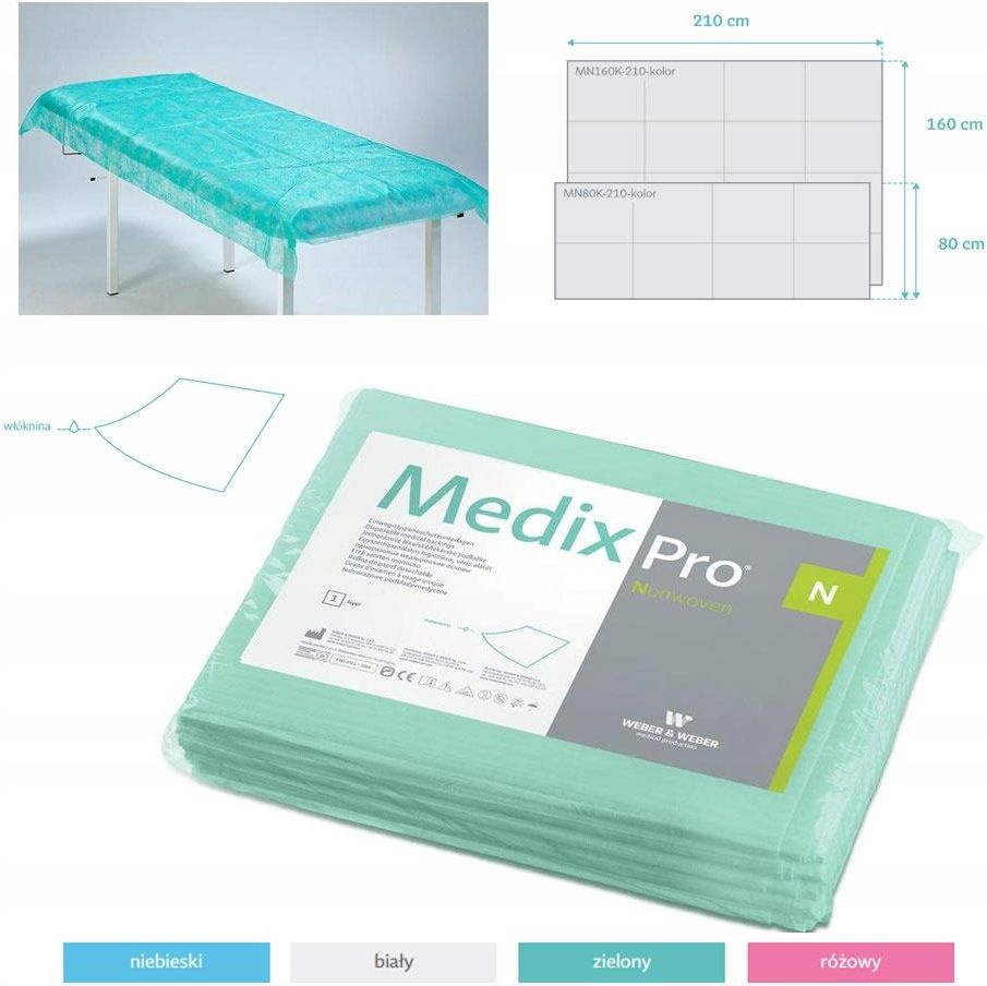 Weber & Prześcieradło Medyczne 180X210Cm 80Szt. Zielony (MN80K210Z) - ceny i opinie - Ceneo.pl