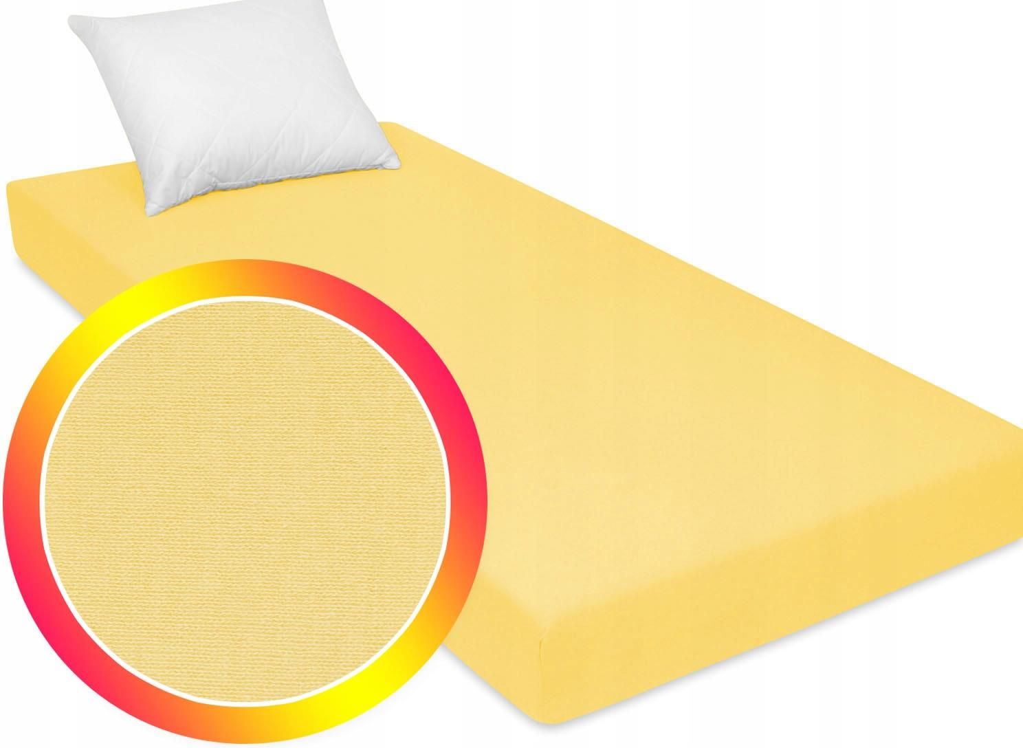 Prześcieradło Na Gumce Żółte Bawełniane 70X160cm - Opinie i atrakcyjne ceny na Ceneo.pl