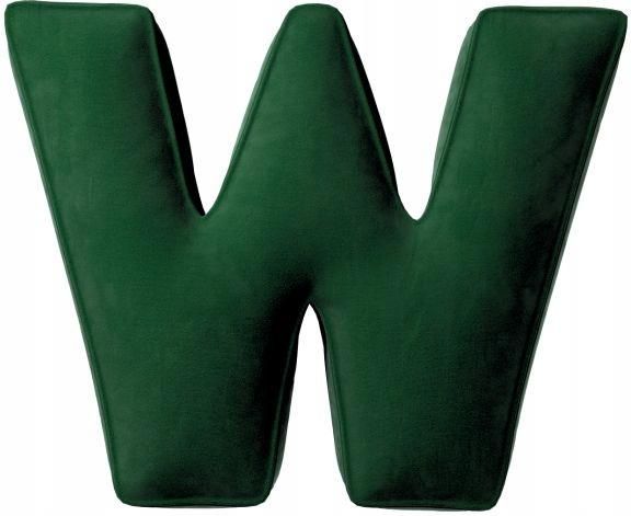 Poduszka Welurowa Literka W 40Cm Duża Zieleń - Opinie i atrakcyjne ceny ...