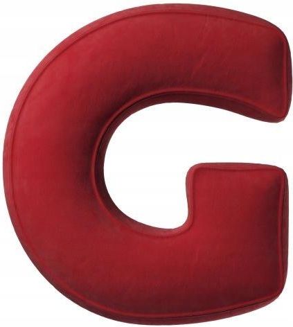 Poduszka Welurowa Literka G 40Cm Duża Czerwień - Opinie i atrakcyjne ...