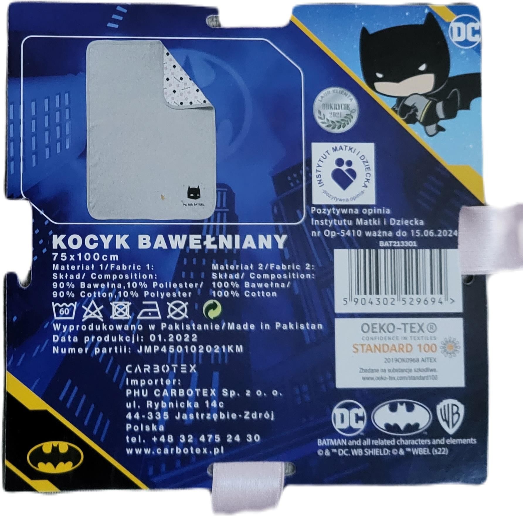 Dada Kocyk Dwrustronny dziecięcy 75x100cm Batman - Ceny i opinie - Ceneo.pl