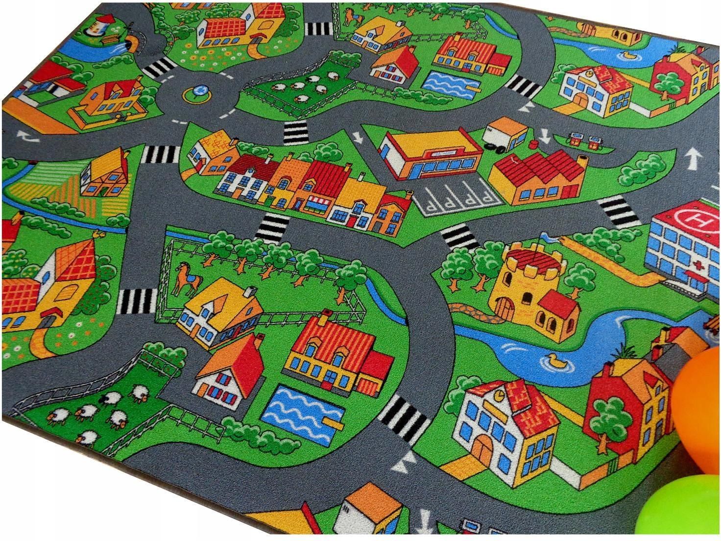 Dywan Dziecięcy 200X300 Uliczki Drogi Farma Cars - Ceny i opinie - Ceneo.pl