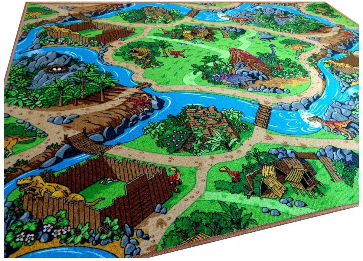 Dywan Dziecięcy Dino T Rex 400X250 Kolorowa Nowość - Opinie i ...