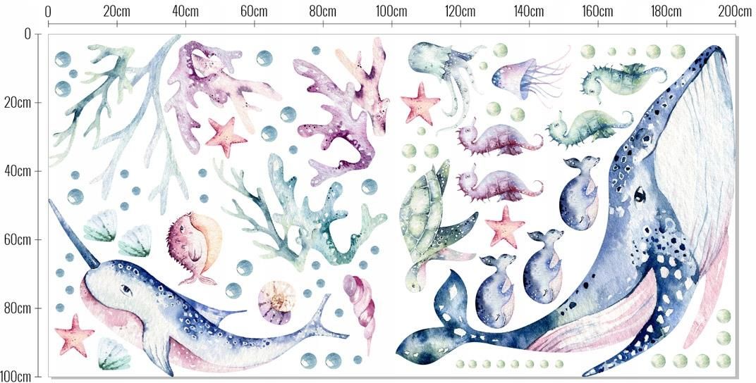 Naklejki Na Ścianę Ocean Wieloryb Rafa Zestaw Xxl - Opinie i atrakcyjne ...
