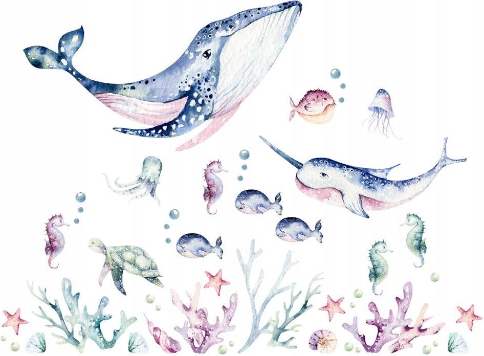 Naklejki Na Ścianę Ocean Wieloryb Rafa Zestaw Xxl - Opinie i atrakcyjne ...