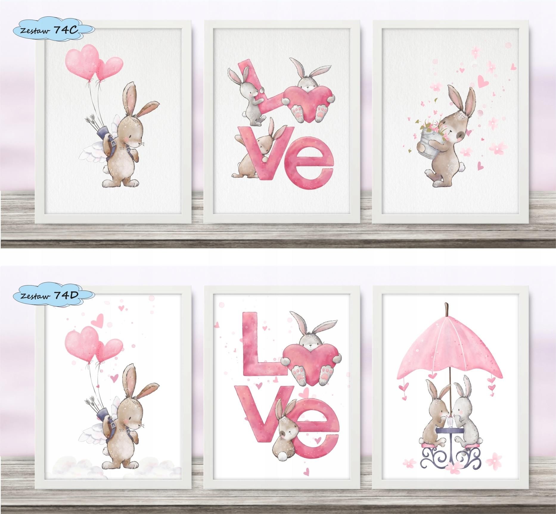 Króliczki Zestaw 3 Obrazki 21X30 Plakaty #74 - Ceny i opinie - Ceneo.pl