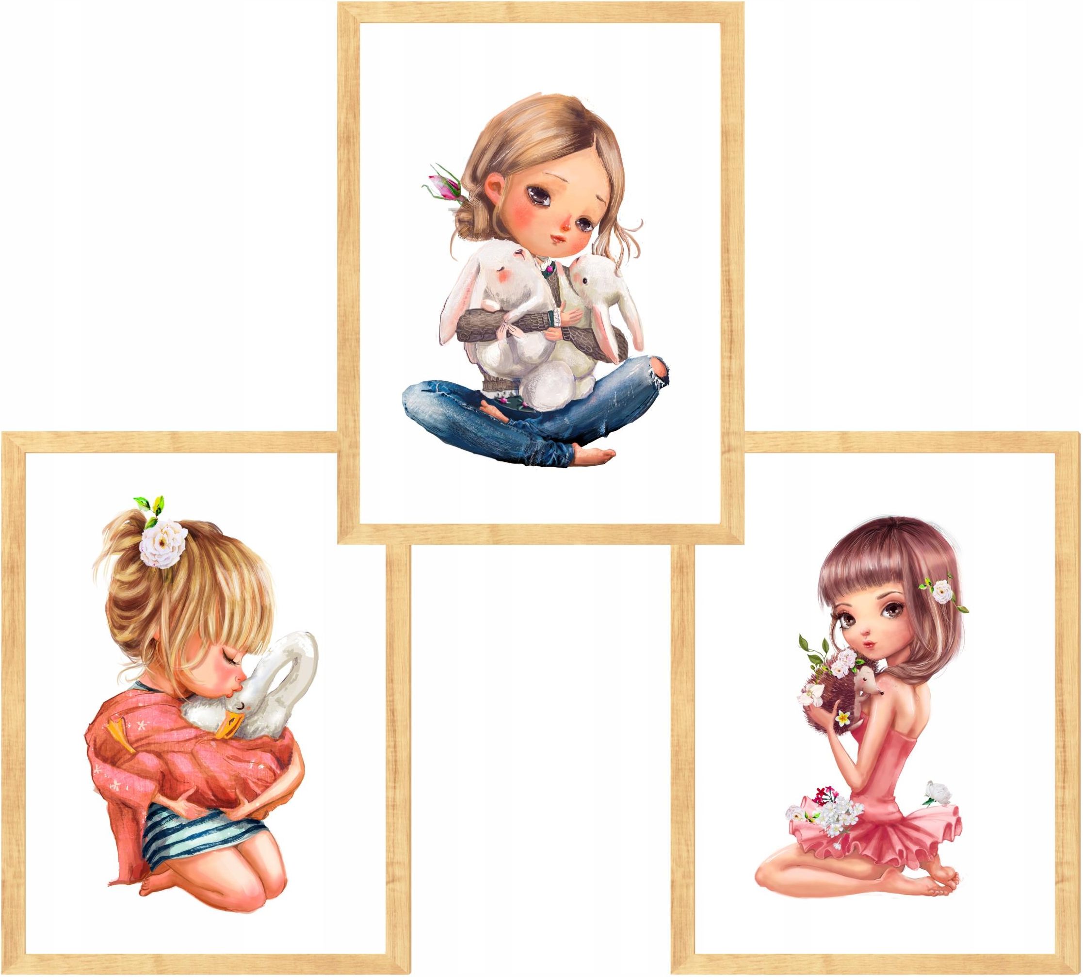 Zestaw 3 Plakaty Dziewczynka Z Jeżem Gąską - Ceny i opinie - Ceneo.pl