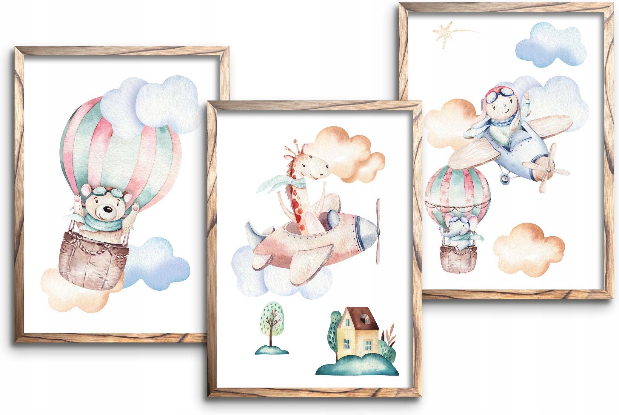 Zestaw Obrazki Plakaty A3 3Szt Samoloty Zwierzaki - Ceny i opinie - Ceneo.pl